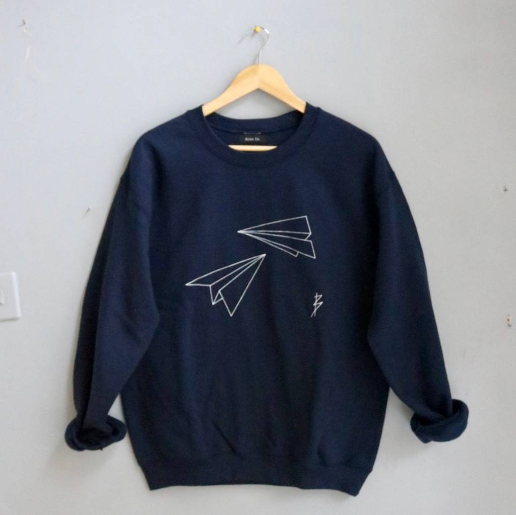origami paper plane sweatshirt by acies co | notonthehighstreet.com