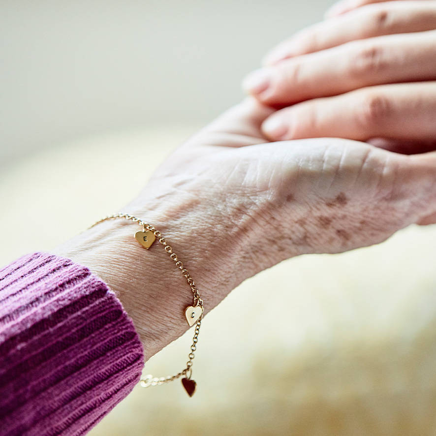 personalised heart station bracelet by posh totty designs ...
