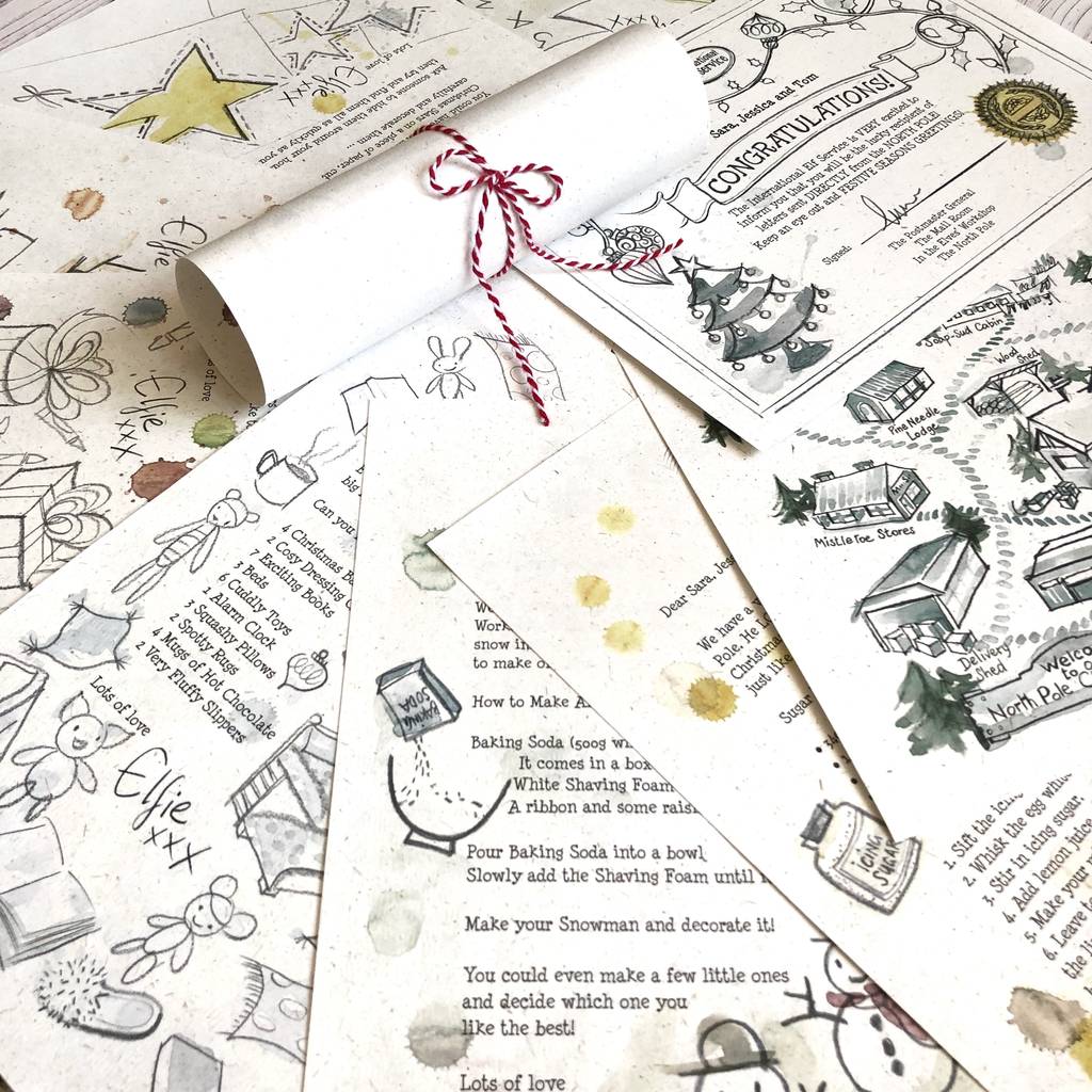 personalised candy cane christmas activity letters by international elf ...