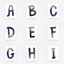 Purple And Blue Alphabet Initial Letter Poster Print By Pea ...