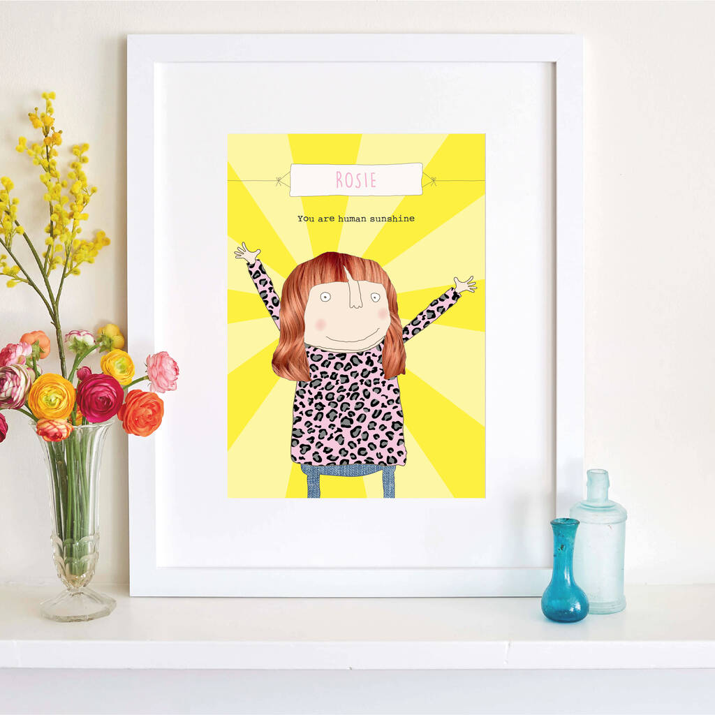 Personalised Human Sunshine Art Print By Rosie Made A Thing ...