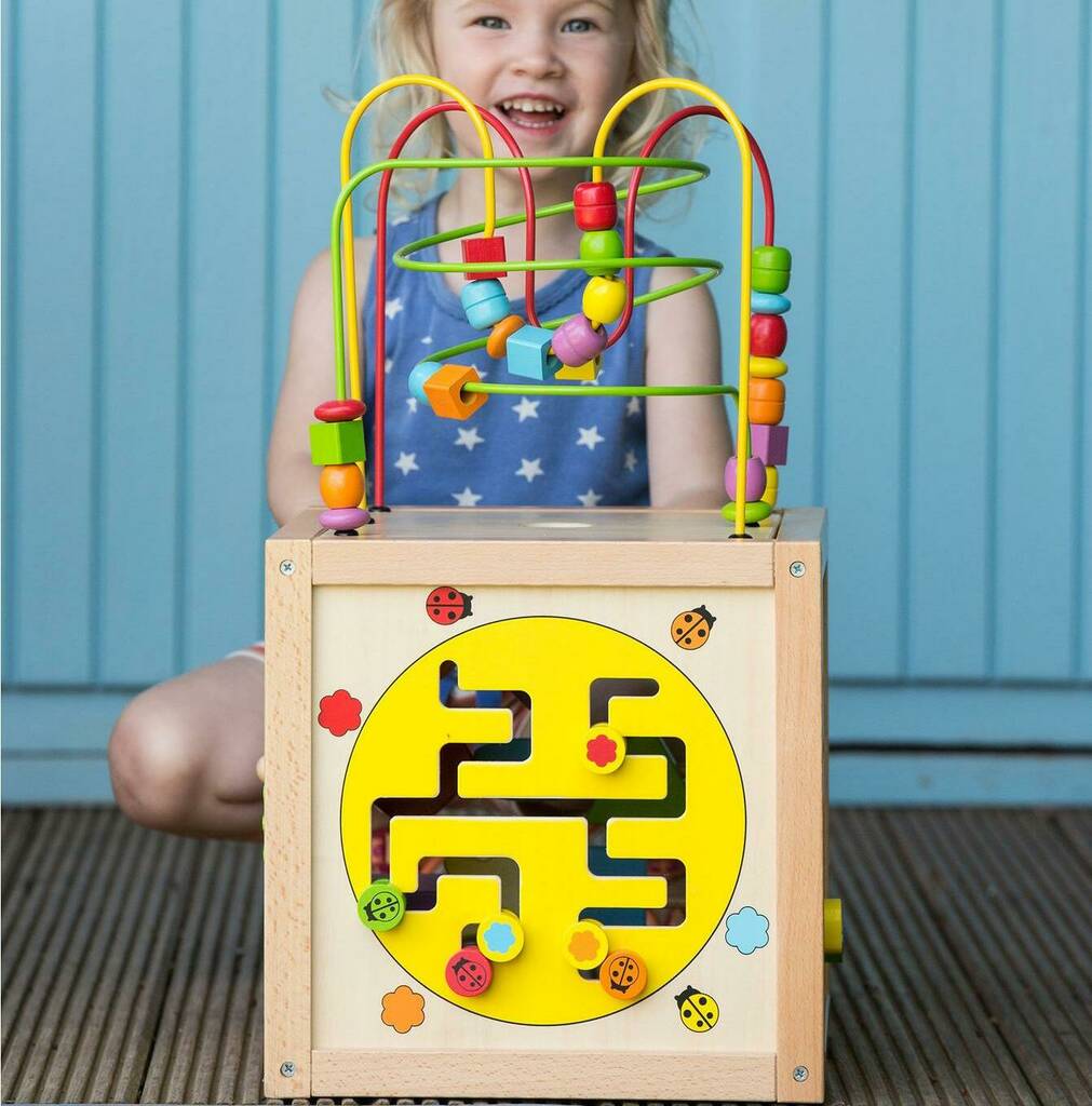 Wooden Activity Cube 2yrs+ By Alice Frederick | notonthehighstreet.com