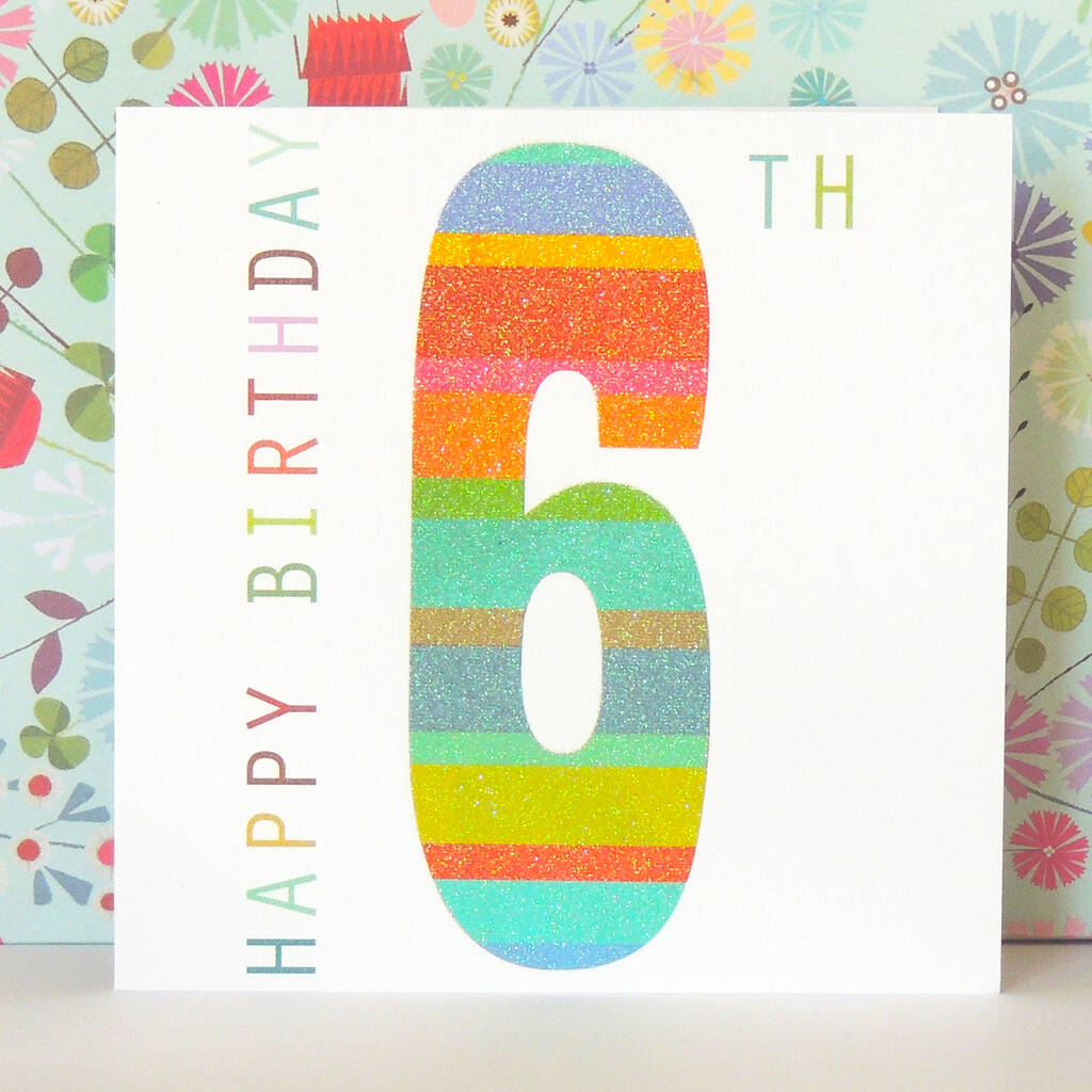 Sparkly 6th Birthday Card By Kali Stileman Publishing ...