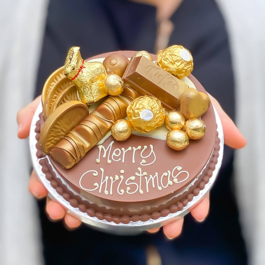 Smash Me! Gold Christmas Smash Cake By Sweet Trees | notonthehighstreet.com