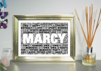 Personalised Name Word Art Print By Unique Word Art ...