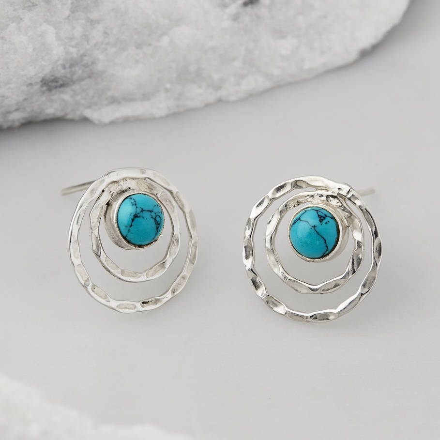 turquoise infinity universe necklace and earring set by charlotte's web ...