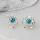 turquoise infinity universe necklace and earring set by charlotte's web ...