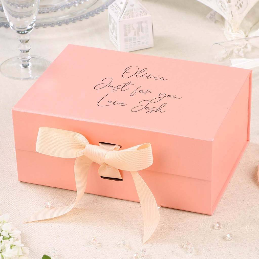 Personalised Rose Gold Luxury Christmas Gift Box By Dibor ...