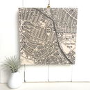 new home postcode map print on wood by northern logic ...