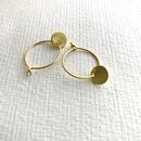 Brushed Gold Disc Hoops By My Hart Beading | notonthehighstreet.com