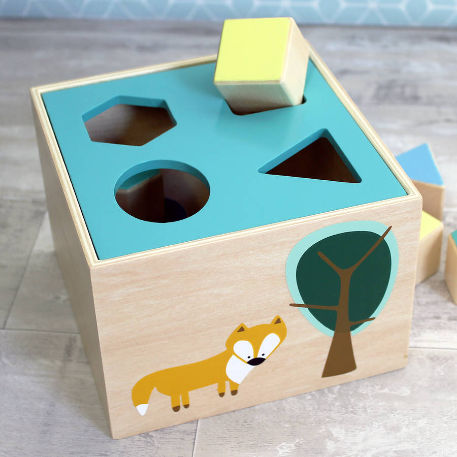 wooden shape sorter by rocket and fox | notonthehighstreet.com