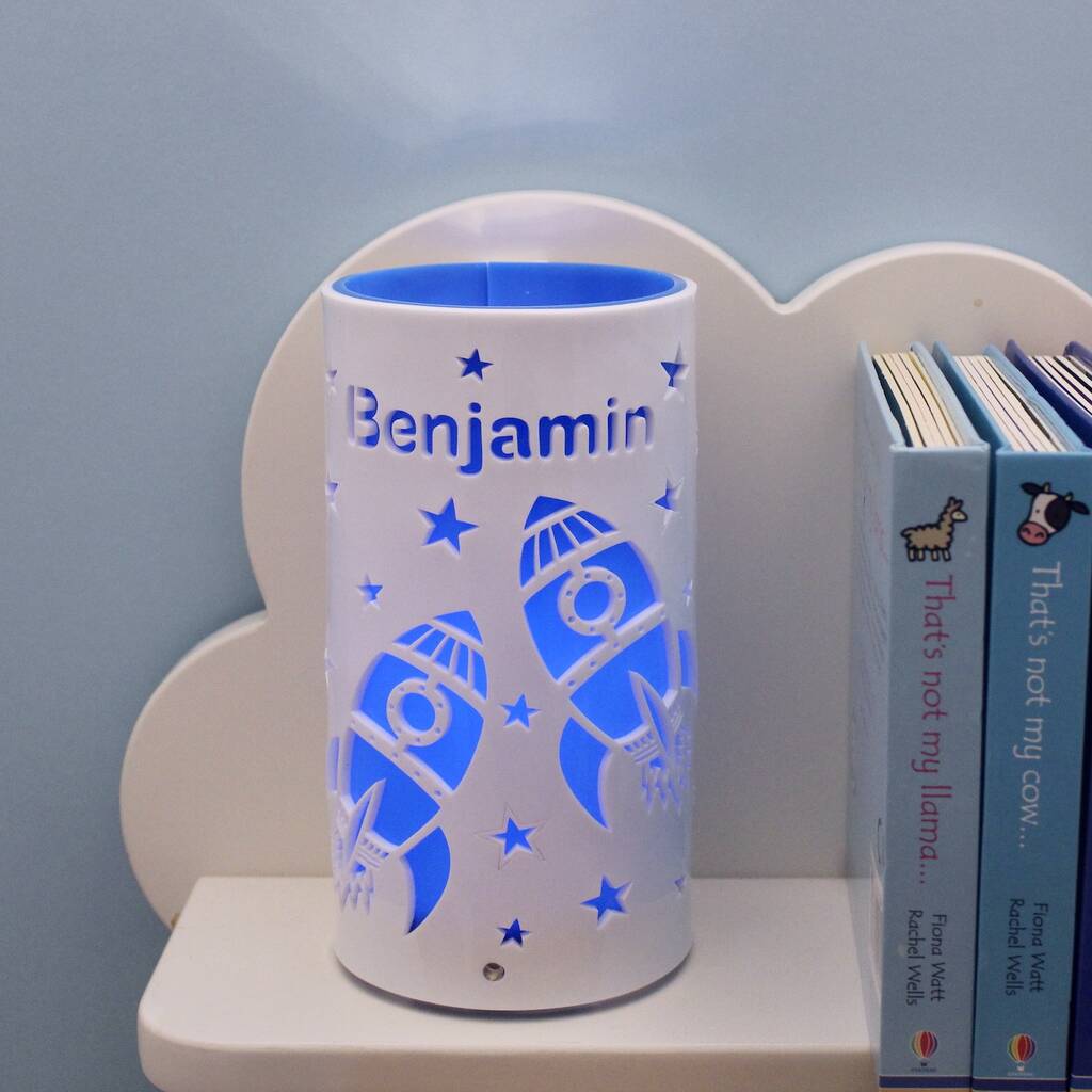 Personalised Rocket LED Night Light By Kirsty Shaw | notonthehighstreet.com