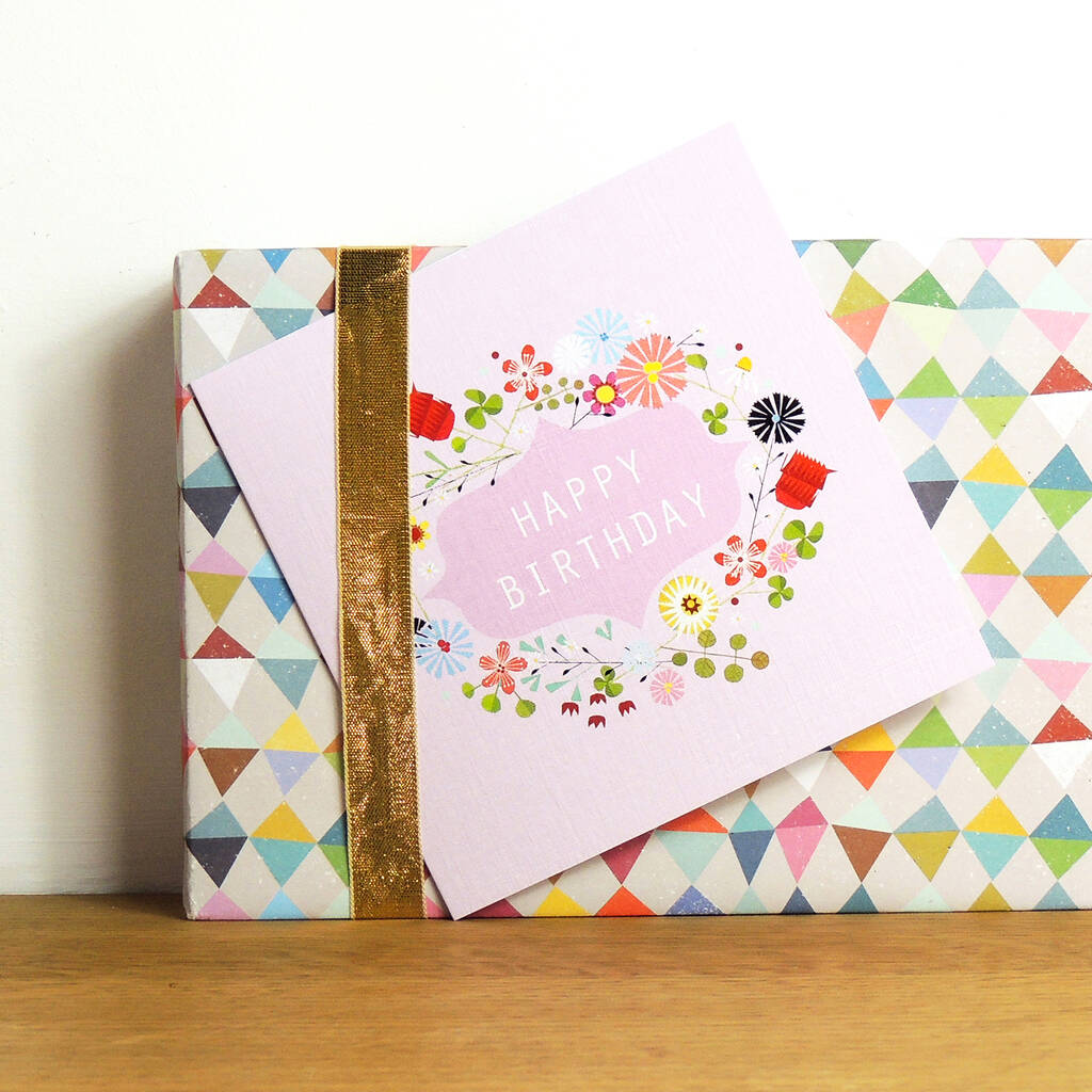 Floral Raspberry Pink Birthday Card By Kali Stileman Publishing