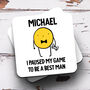 Personalised Best Man Coaster 'Paused My Game' By Arrow Gift Co ...