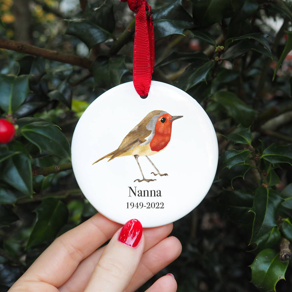Personalised Robin Christmas Decoration By So Close ...