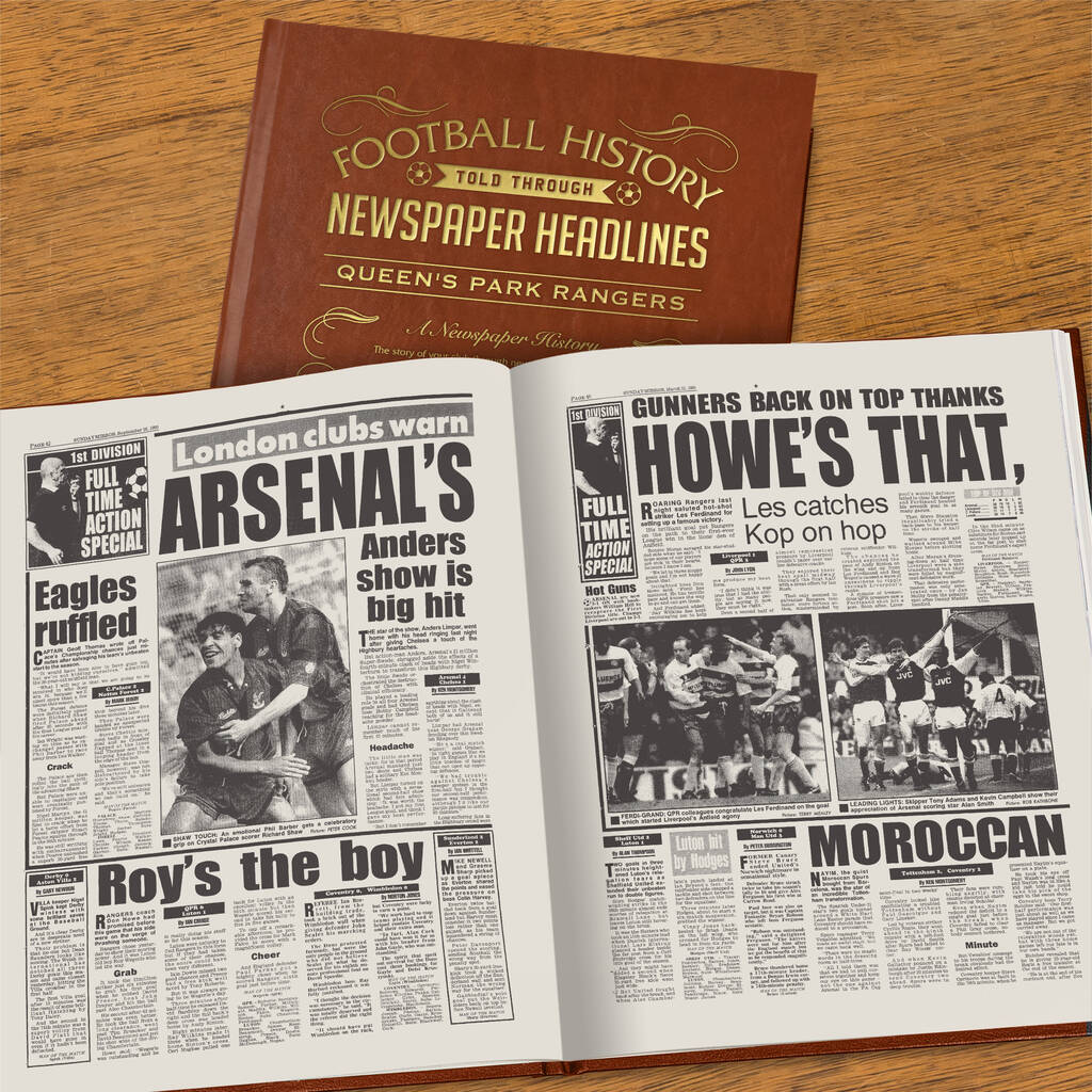 Qpr Personalised Football Gift Newspaper Book By Historic Newspapers ...
