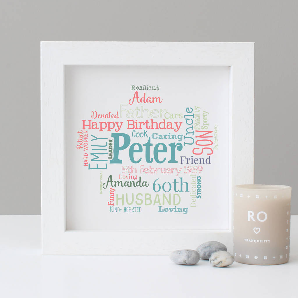 Personalised 60th Birthday Gift For Him By Hope And Love 