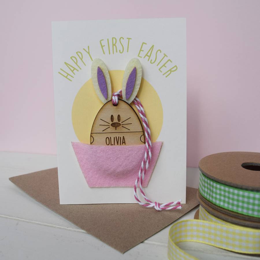 personalised girl's first easter decoration card by just toppers ...