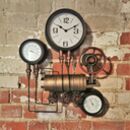 Factory Pipe Wall Clock By Cambrewood | notonthehighstreet.com