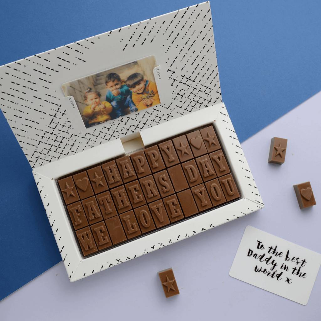 chocolate message for dad by morse toad | notonthehighstreet.com