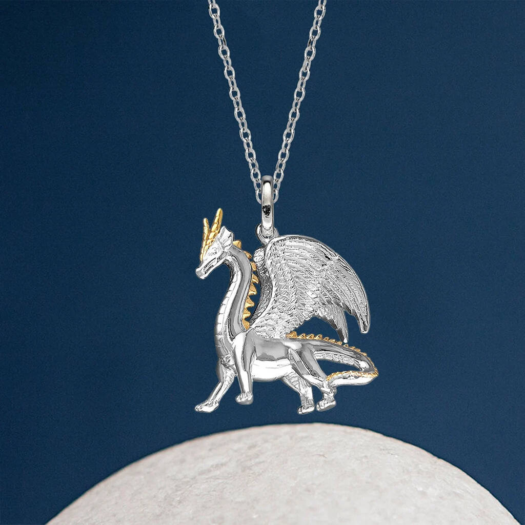 Sterling Silver Dragon Necklace By Songs of Ink and Steel ...