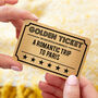 Personalised Golden Ticket Gift Voucher Wallet Keepsake By Ellie Ellie ...