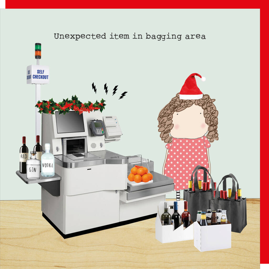 Bagging Area Christmas Card By Rosie Made A Thing