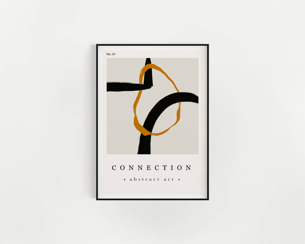 Connection Abstract Art Wall Print By Bhambina Prints ...