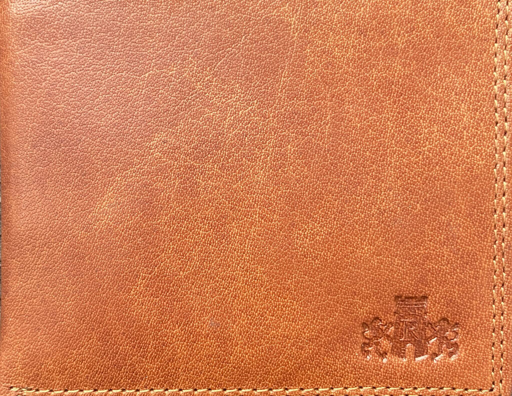 Rich Tan Leather Wallet With Rfid Protection By Holly Rose