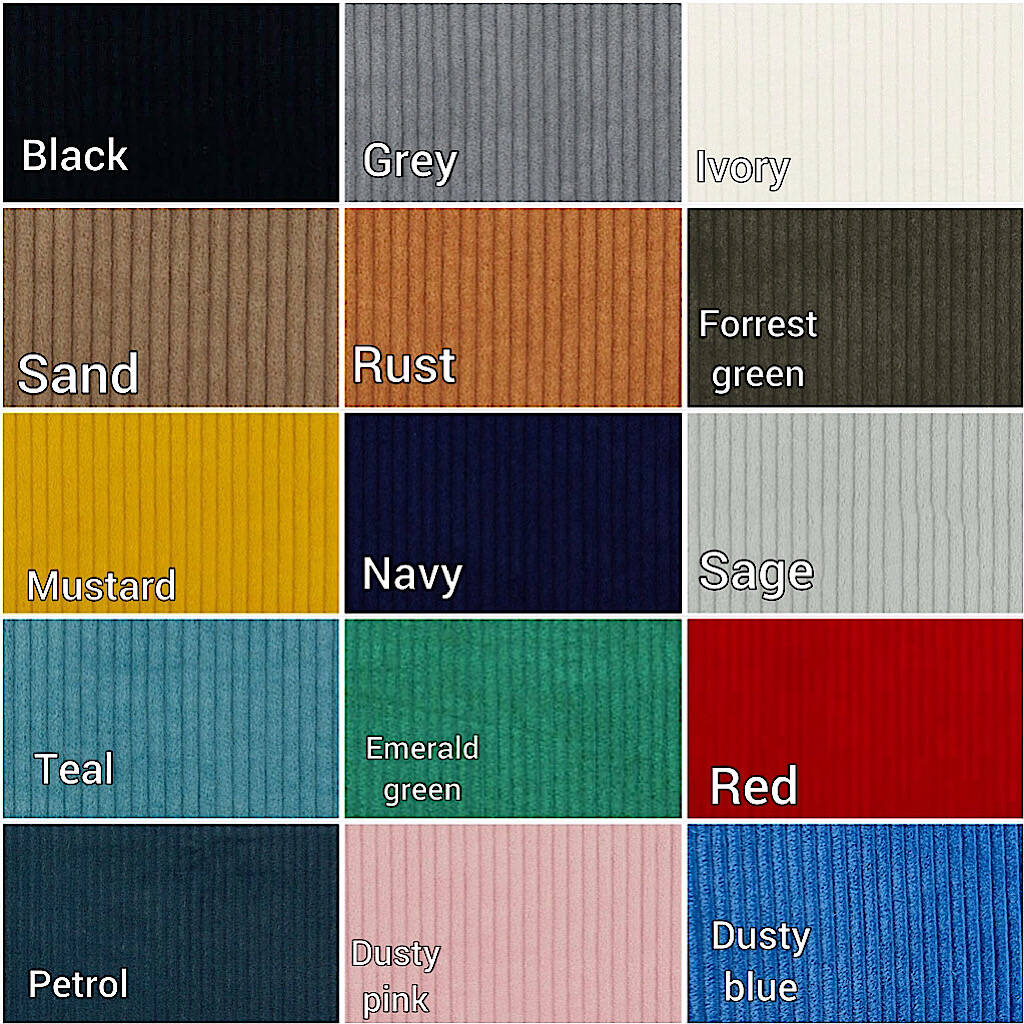 Contrasting Trim Corduroy Fabric Letters By Buttons & Bells ...