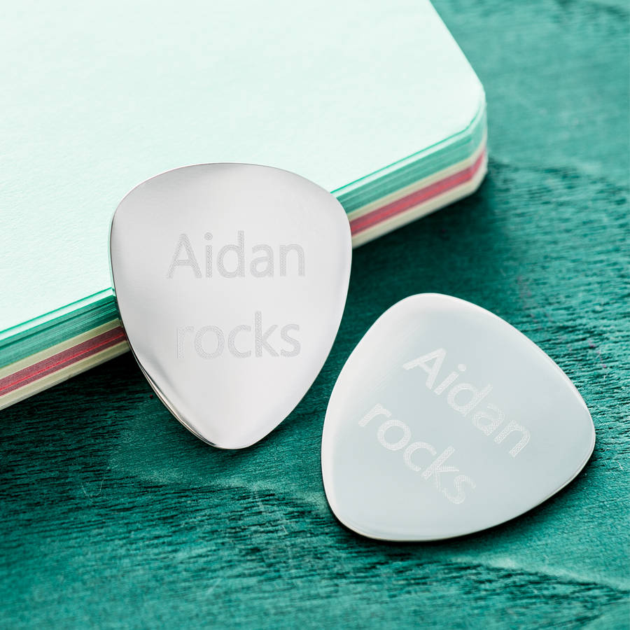 personalised guitar plectrum by penelopetom | notonthehighstreet.com