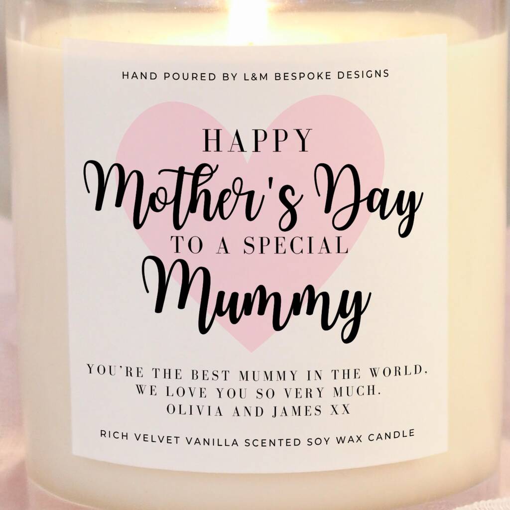 Special Mummy Mother's Day Candle Gift By L&M Bespoke Designs