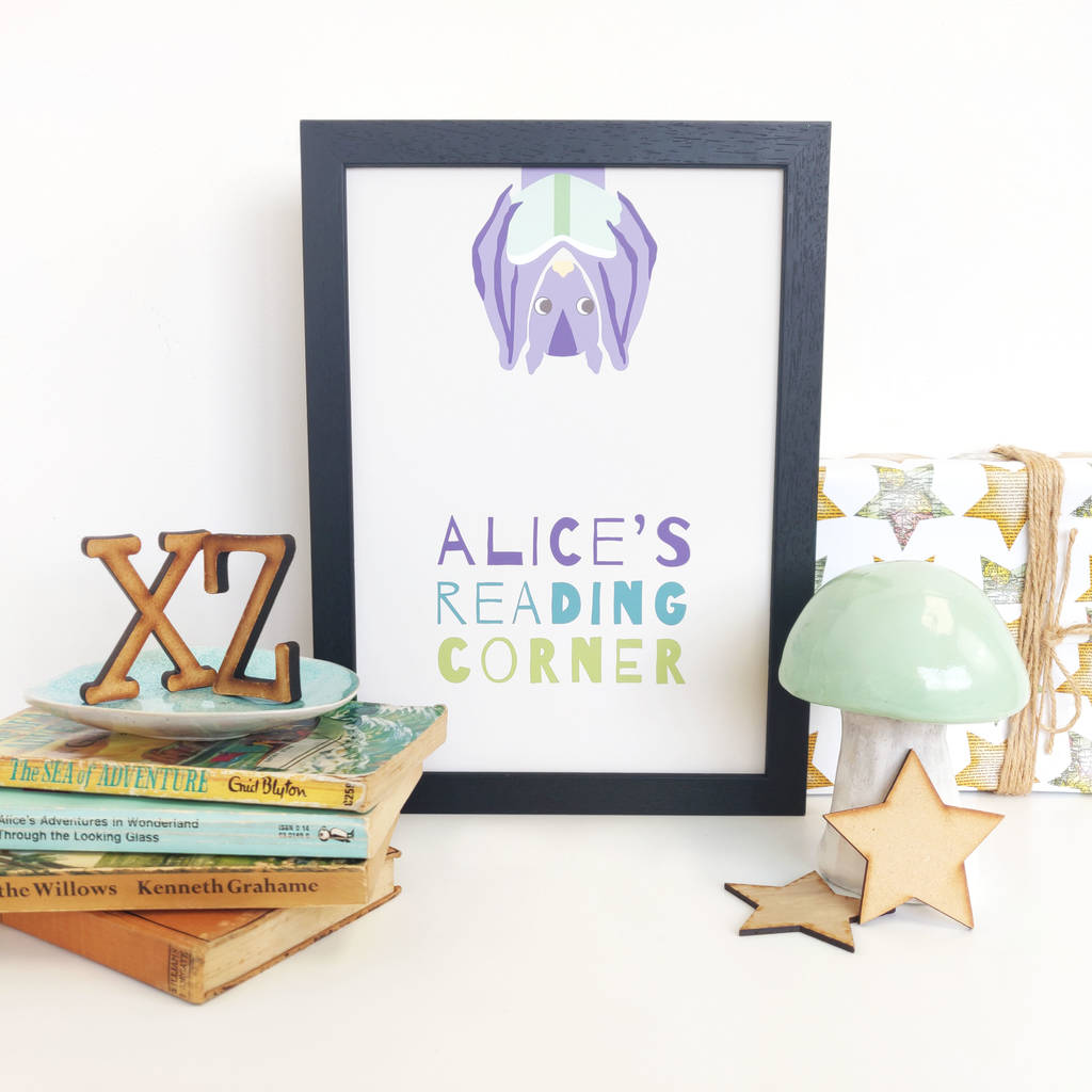 Personalised 'Reading Corner' Nursery Print By Bookishly ...