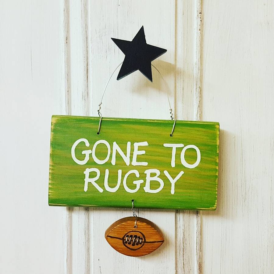 rugby sign by giddy kipper | notonthehighstreet.com