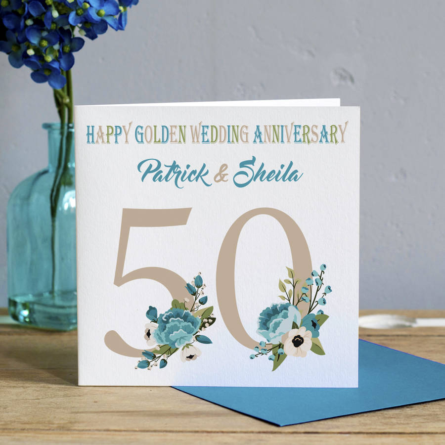 Golden Wedding Anniversary Card By Lisa Marie Designs Golden Wedding Anniversary Card By Lisa Marie Designs