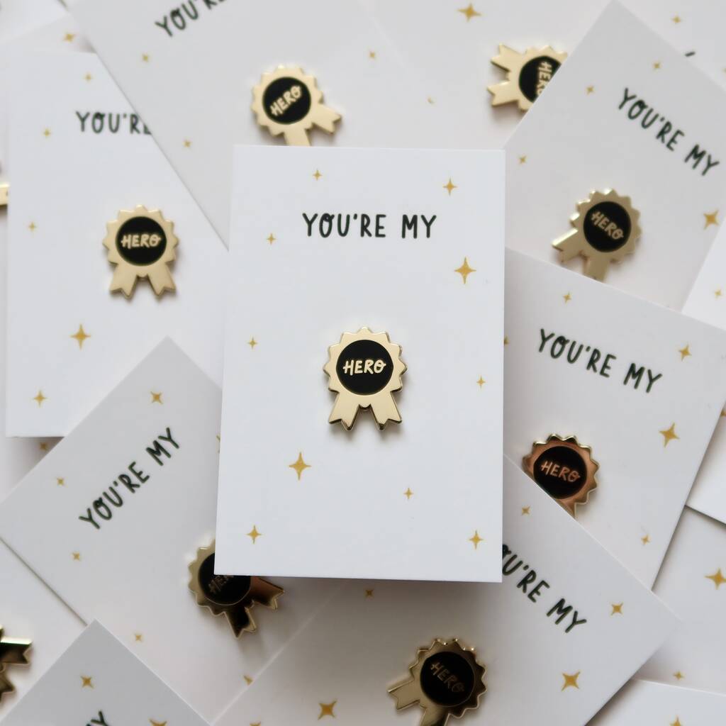 Hero Enamel Pin Badge, You Are My Hero By Dani White Design ...