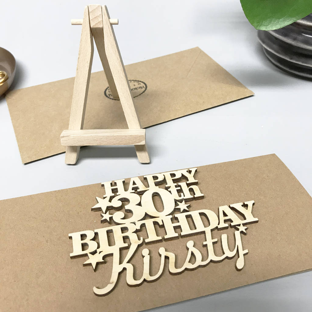Personalised 30th Birthday Card Keepsake By Hickory Dickory Designs 