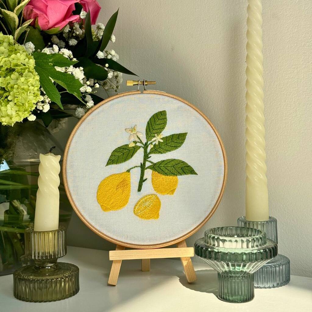 Lemon Embroidery Kit By Treasure Kave