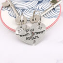 Togetherness Split Heart Pewter Keyring For Couples By Multiply Design ...