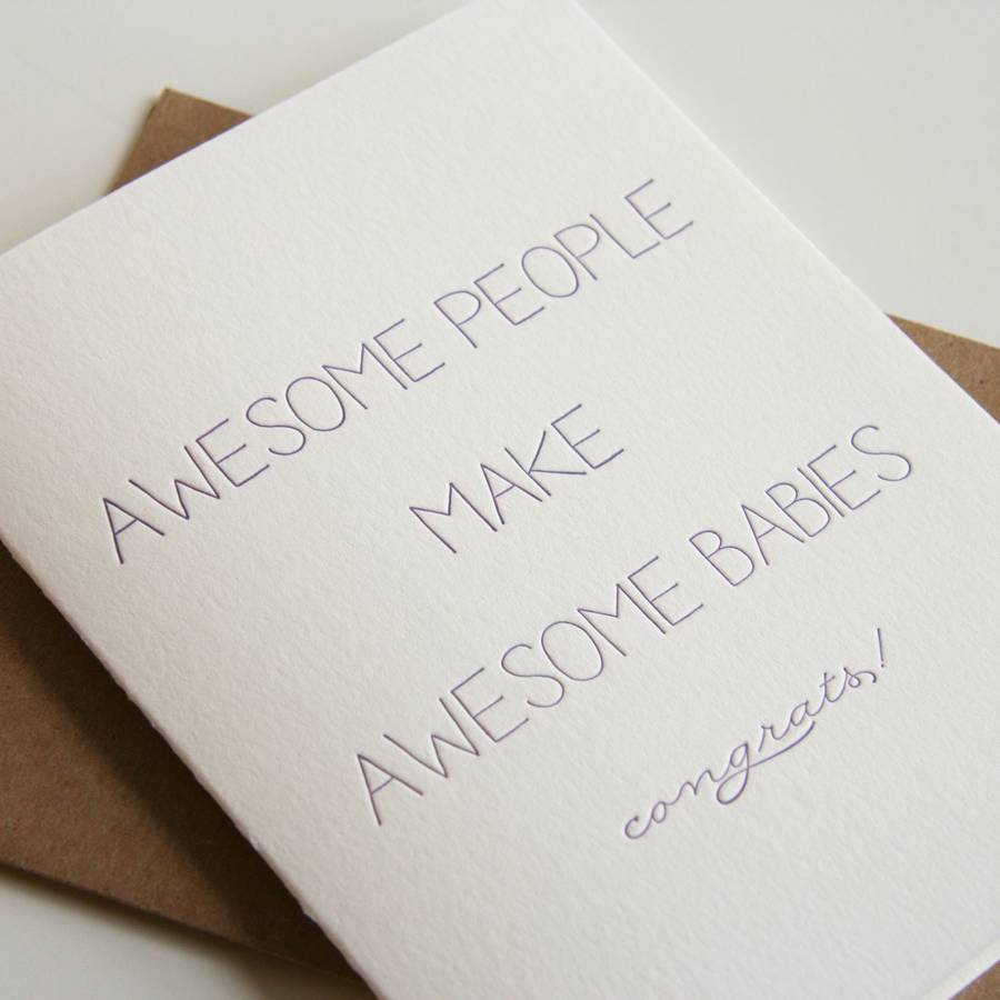 'Awesome People Make Awesome Babies' Card By Emilie Rose ... 'Awesome People Make Awesome Babies' Card By Emilie Rose ...