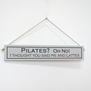 'pilates / Exercise' Hand Painted Wooden Sign By Chapel Cards ...