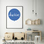 Hello Balloon Print Dark Blue By Showler and Showler ...