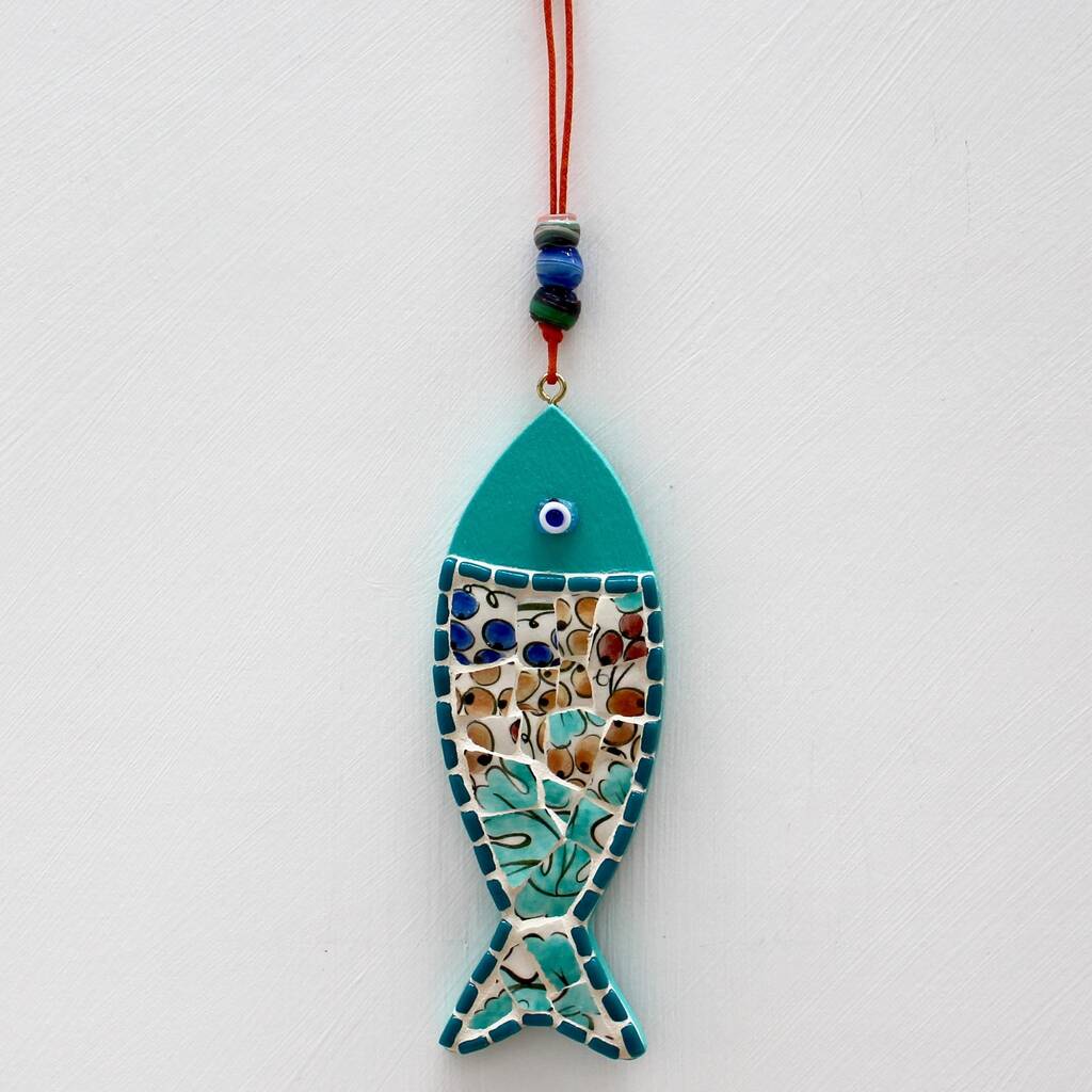Handmade Mosaic Fish Hanging Decoration By Rana Cullimore ...