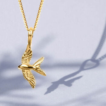 Swallow Gold Plated Necklace By Charlotte's Web Jewellery ...