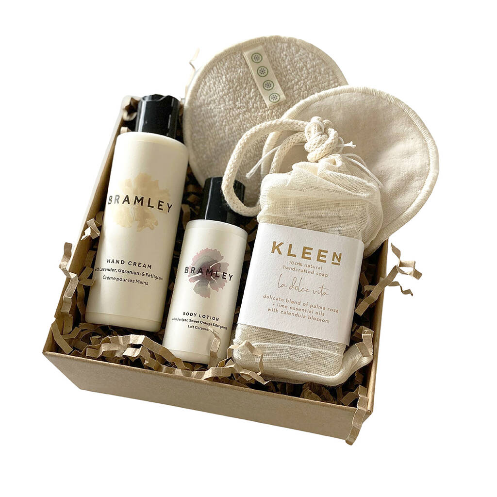Luxe Hand Cream, Body Lotion And Soap Natural Gift Set By Green Tulip