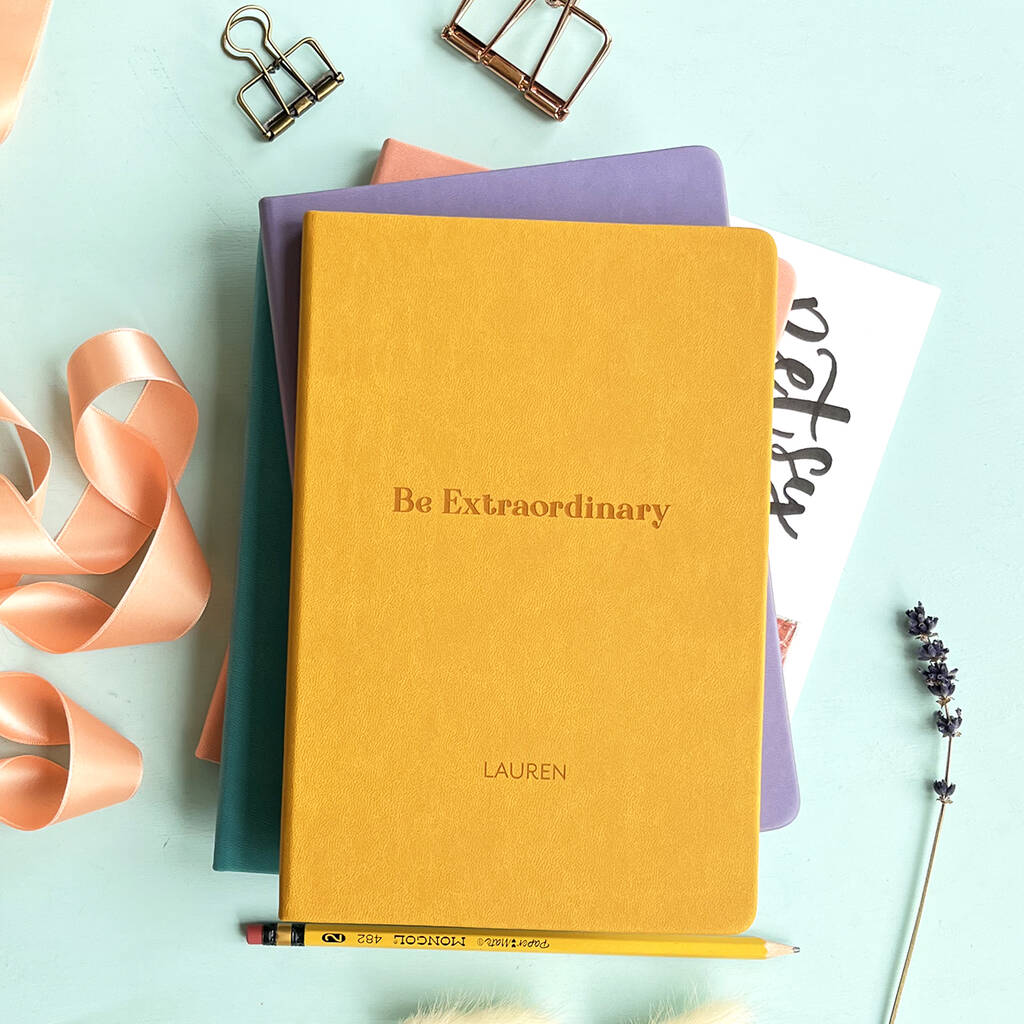 Be Extraordinary Personalised Luxury Notebook Journal By Betsy Benn ...