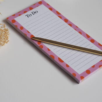 Pink And Orange Dl Tall To Do Notepad By Georgia B Designs ...