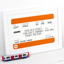 Personalised Train Ticket Print By Of Life & Lemons ...