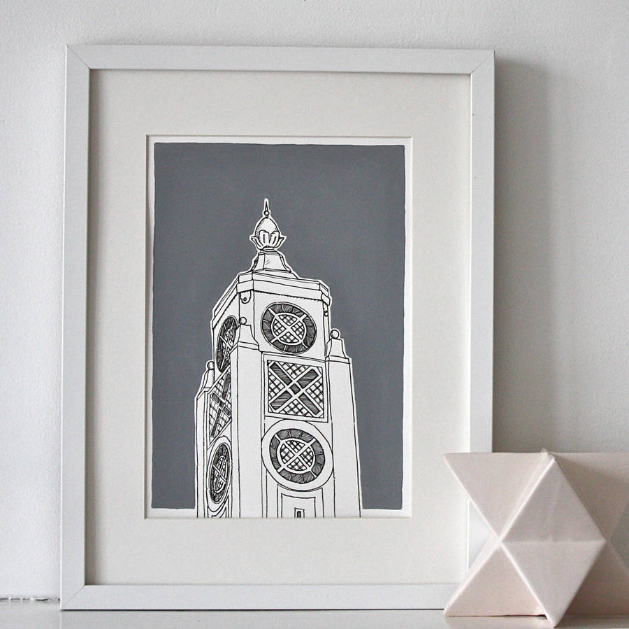 oxo tower art print by adam regester design | notonthehighstreet.com
