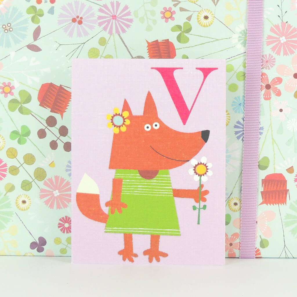 Mini V For Vixen Card By Kali Stileman Publishing | notonthehighstreet.com